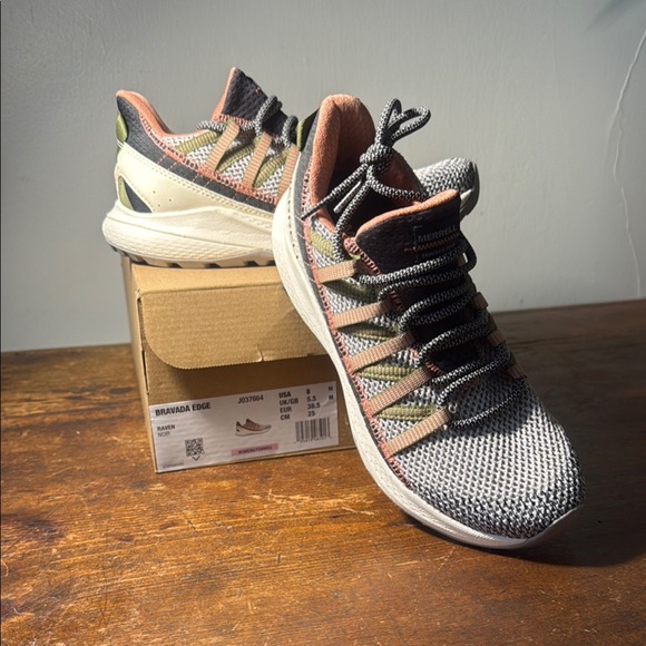 Merrell | Shoes | Merrell Womens Gray And Coral Athletichiking Shoes ...